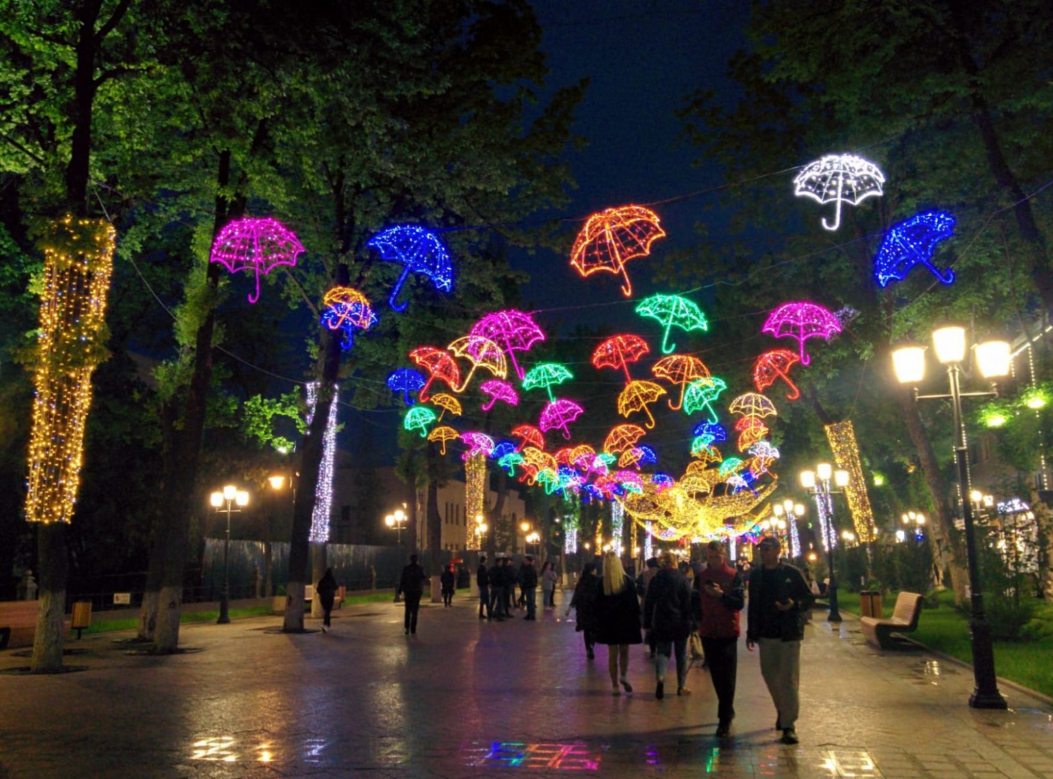 Shymkent at night is a colorful city - Info Shymkent